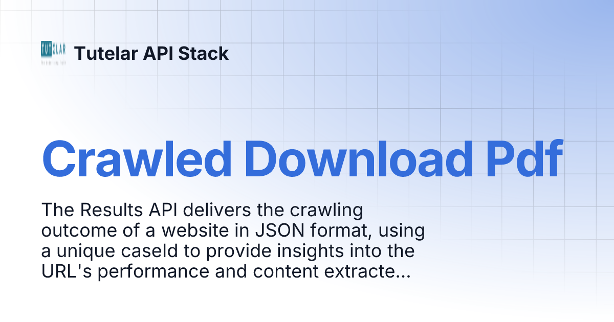 Crawled Download Pdf | Tutelar API Stack